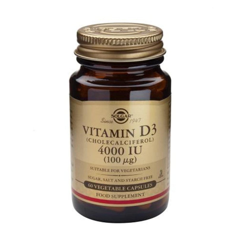 VITAMIN D3 4000 UI (100MCG) (COLECAL) CÁPSULA VEGETAL de Solgar