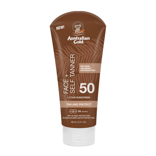 Face + Self Tanner SPF50 de Australian Gold